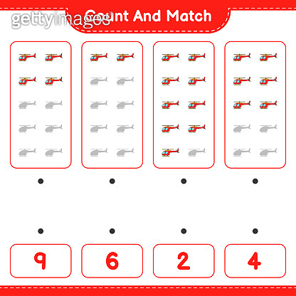 Count and match, count the number of Helicopter and match with the ...