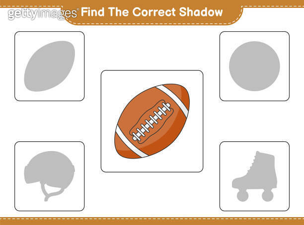 Find the correct shadow. Find and match the correct shadow of Rugby ...