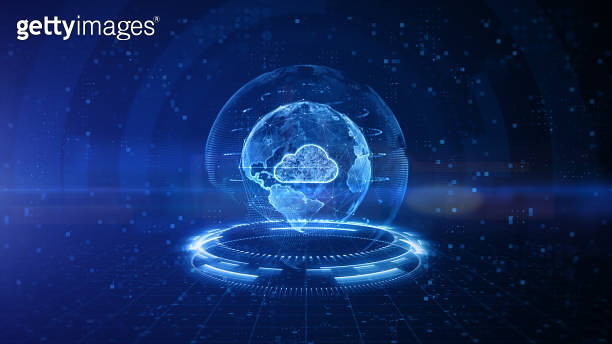 Digital Cloud Computing, Cyber Security, Digital Data Network Protection, Future Technology ...