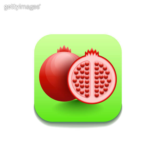 Red Garnet Food Fruit Logo Vector Symbol Icon Design Style (1320737737 ...