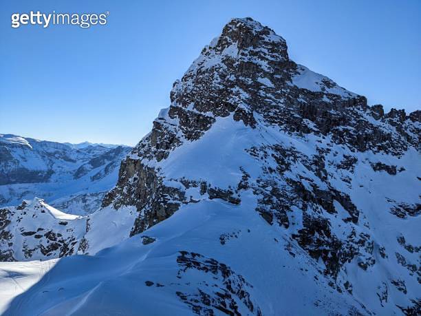 terrific view from the mountain summit charpf in glarus of the ...