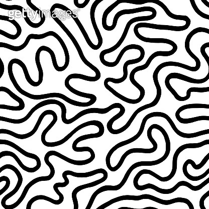 Seamless abstract pattern with curved lines, a maze. 이미지 (1331291706 ...