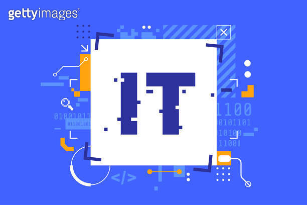 Information technology abstract background. IT banner concept in ...