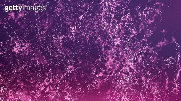 Abstract Purple Violet Pink Particle Background Banner in Molecule ...