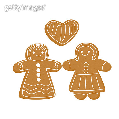 Christmas gingerbread man. LGBT symbol, lesbian couple, homosexual ...