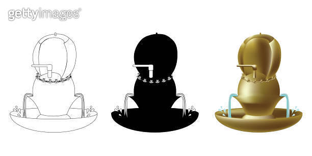 The Bronze laver of the Tabernacle and its base. Water tank on sink ...