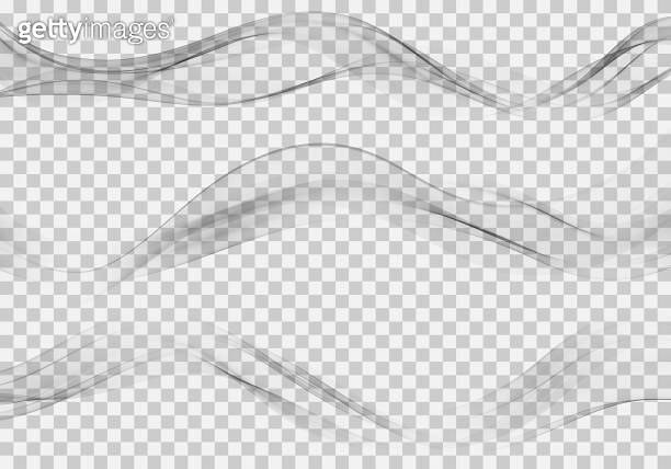 Three abstract swoosh smooth border line background. Vector ...