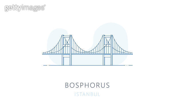 Bosphorus bridge, Istambul. The famous landmark of Istanbul, tourists ...