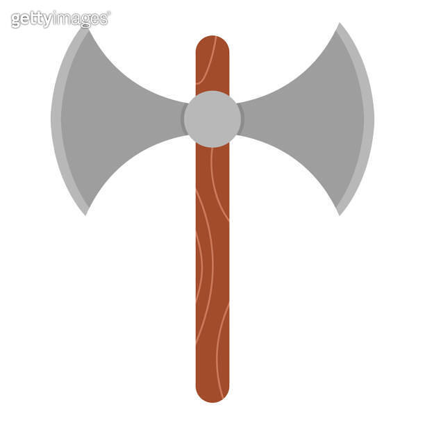 Vector axe icon. Fairy tale knight armor. Fairytale soldier sword ...