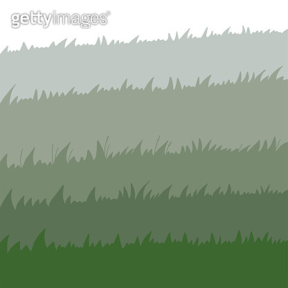 Set of spring green grass horizontal borders. Green grass collection on ...