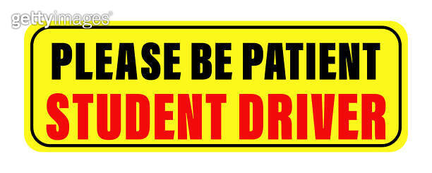 Please be patient student driver safety stickers. Car signs stickers ...