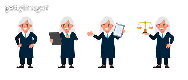 Judge kid boy character vector design. Presentation in various action ...