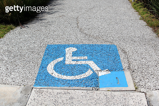International Symbol of Accessibility to identify the area adapted to ...