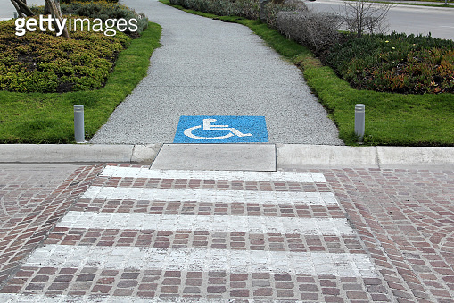 International Symbol of Accessibility to identify the area adapted to ...