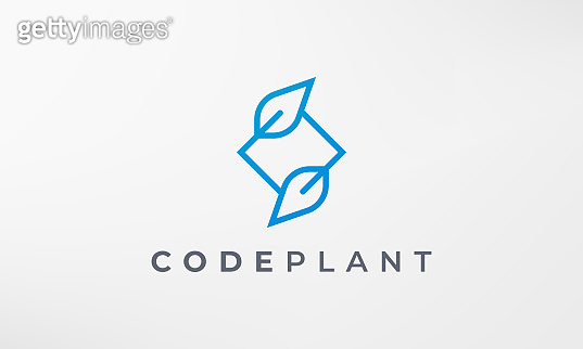 leaf plant coding in a simple and modern style 이미지 (1332783481) - 게티이미지뱅크