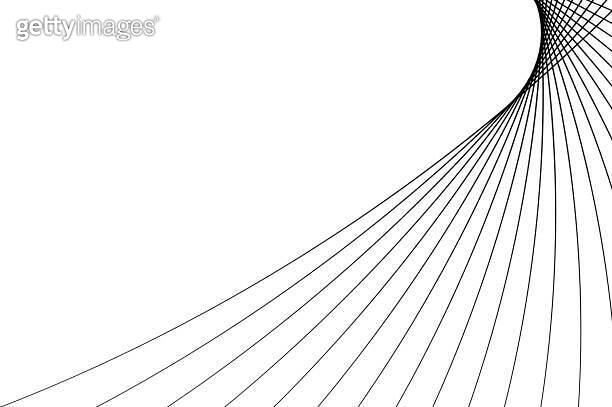 Curved corners many streak. Abstract stripes on white background ...