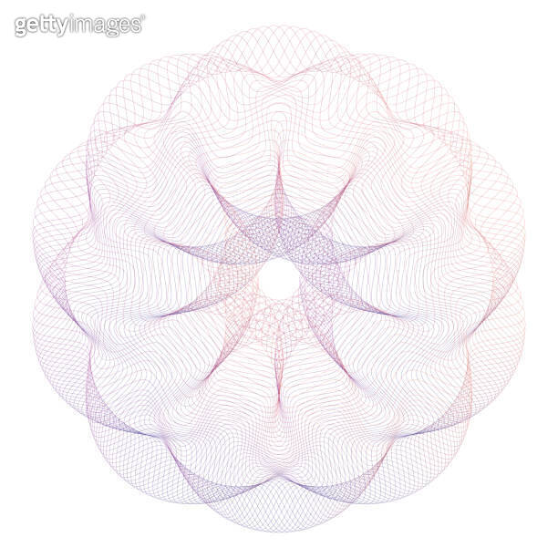 Abstract guilloche shape on white background for you business projects ...