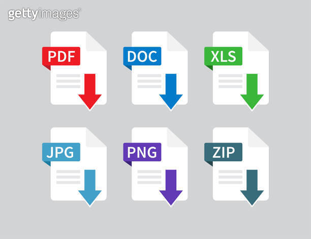 Download pdf file. Documents File Format icon. File type isolated on ...