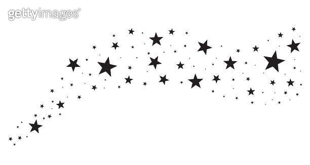 Stars isolated on white background. Falling stars. Sparkles, shining ...