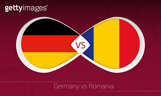 Germany vs Romania in Football Competition, Group J. Versus icon on ...