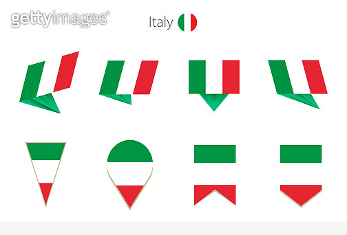 Italy national flag collection, eight versions of Italy vector flags ...