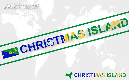 Christmas Island map flag and text illustration 이미지 (1294835908) - 게티이미지뱅크