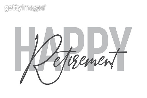 Modern, simple, minimal typographic design of a saying "Happy ...