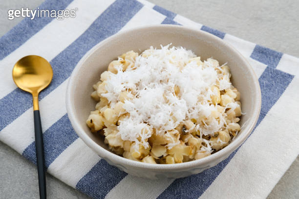 Grontol Jagung or Corn grontol is a traditional snack in Indonesia ...