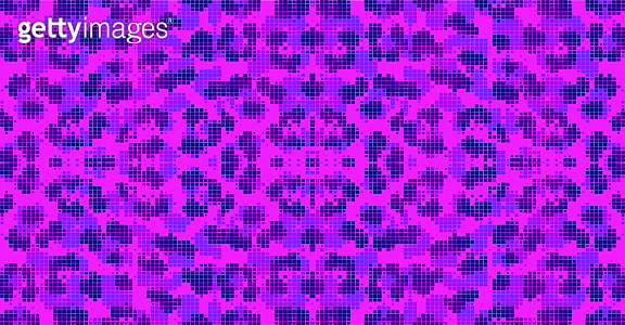 Leopard pixel art style stains pattern design. Dotted Vector ...