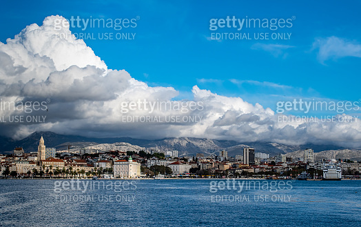 Split, Croatia-November 27, 2021: View of Split and the Palace of ...