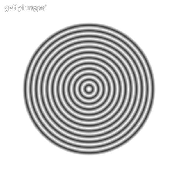 Concentric ripple circles. Sonar or sound wave rings. Epicentre, target ...