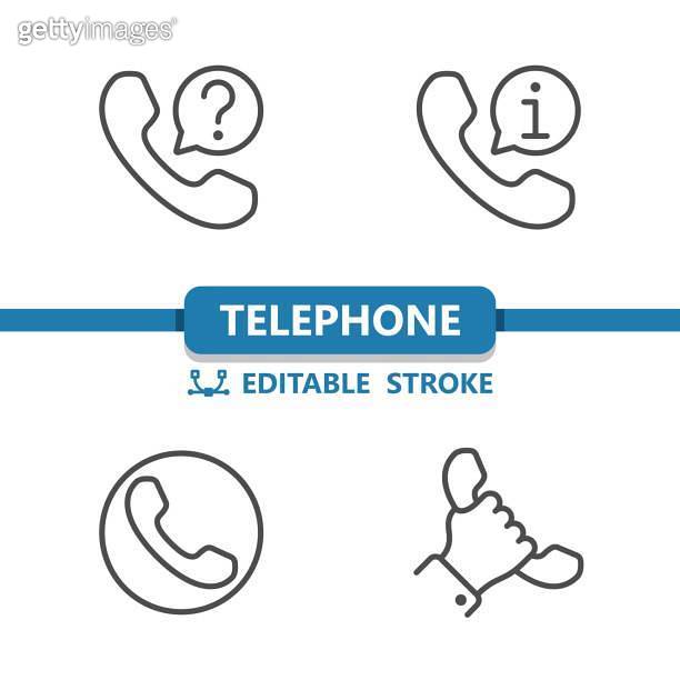 Telephone, Phone Icons. Call Center, Phone Call Vector Icon Set 이미지 ...