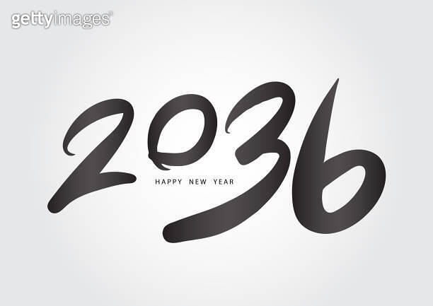 2036 year, happy new year 2036 vector, 2036 number design vector ...