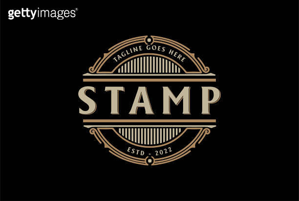 Round Circular Vintage Steampunk Badge Emblem Label Stamp Logo Design ...