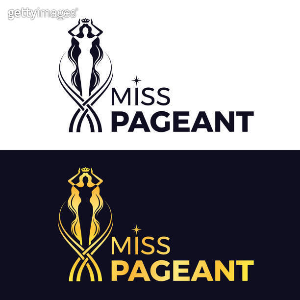miss pageant sign - black and gold The beauty queen pageant long hair ...