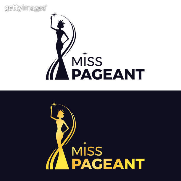 miss pageant Sign - black and gold The beauty queen pageant wearing a ...