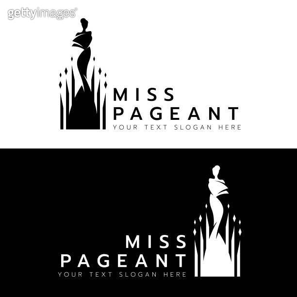 miss pageant sign with Beauty queen wear dress on crystal stick sign ...