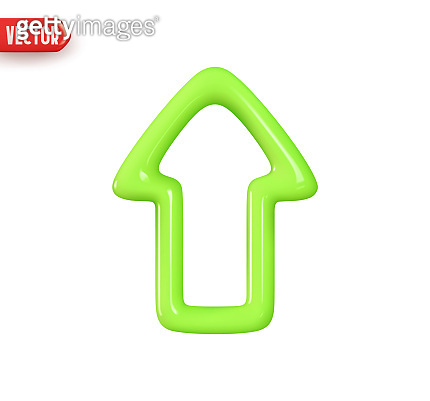Vector 3d Arrow pointing up green color (1408768066) 일러스트, 무료 일러스트, 아이콘 ...