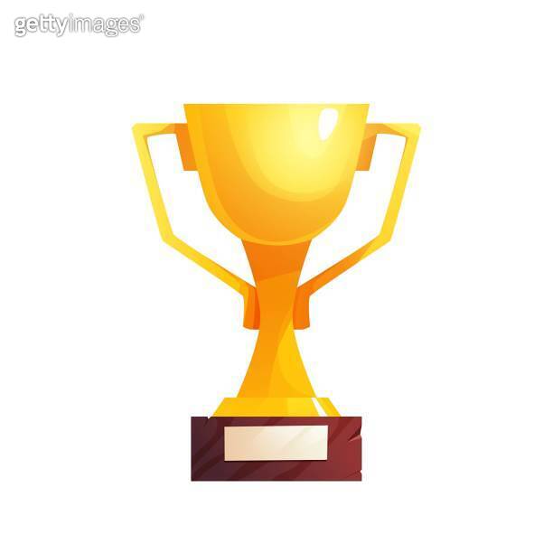 Champion cup, winner trophy. Golden prize. Achievement icon for 2d game ...