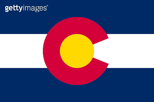 Flag of Colorado, symbol of the US State 이미지 (1401485833) - 게티이미지뱅크