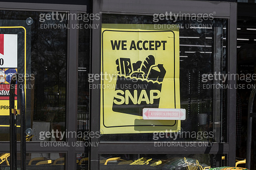 SNAP and EBT Accepted here sign. SNAP and Food Stamps provide nutrition ...