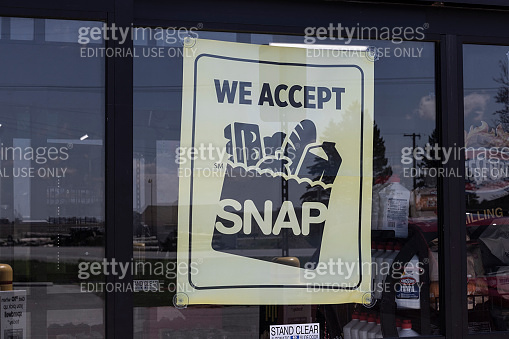 SNAP and EBT Accepted here sign. SNAP and Food Stamps provide nutrition ...