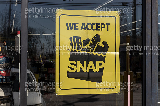 SNAP and EBT Accepted here sign. SNAP and Food Stamps provide nutrition ...