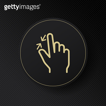 Hand icon. Increase and decrease. Finger hold. Hand movement. Hand ...
