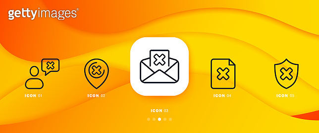 Cross set icon. A cross near a person, pointer, file, letter ...