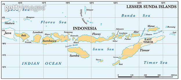 Map of the Lesser Sunda Islands in the Malay Archipelago (1448463697 ...