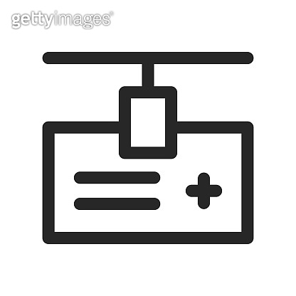 Medical worker access card. Badge with name and information. 이미지 ...