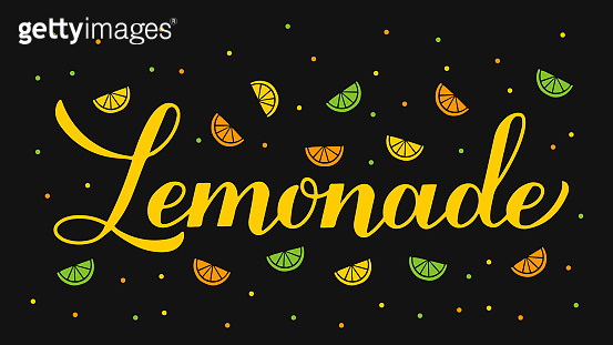 Lemonade calligraphy hand lettering. Vector template for typography ...