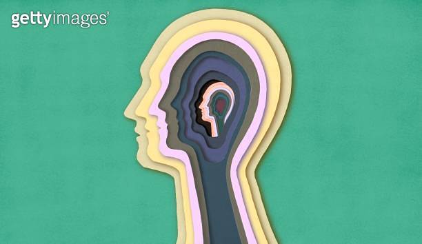 Concept idea art of thinking psychology mind and mystery, surreal ...