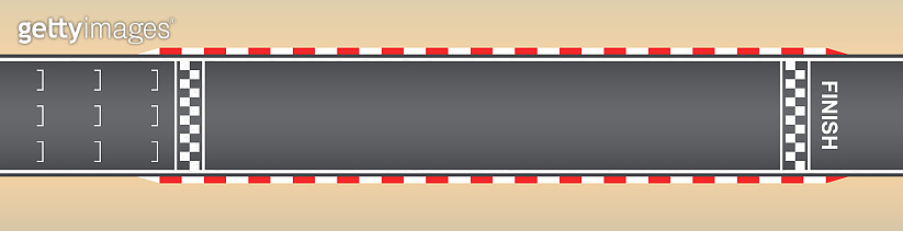 Racing track top view with cars, start and finish lines. Roadway for ...